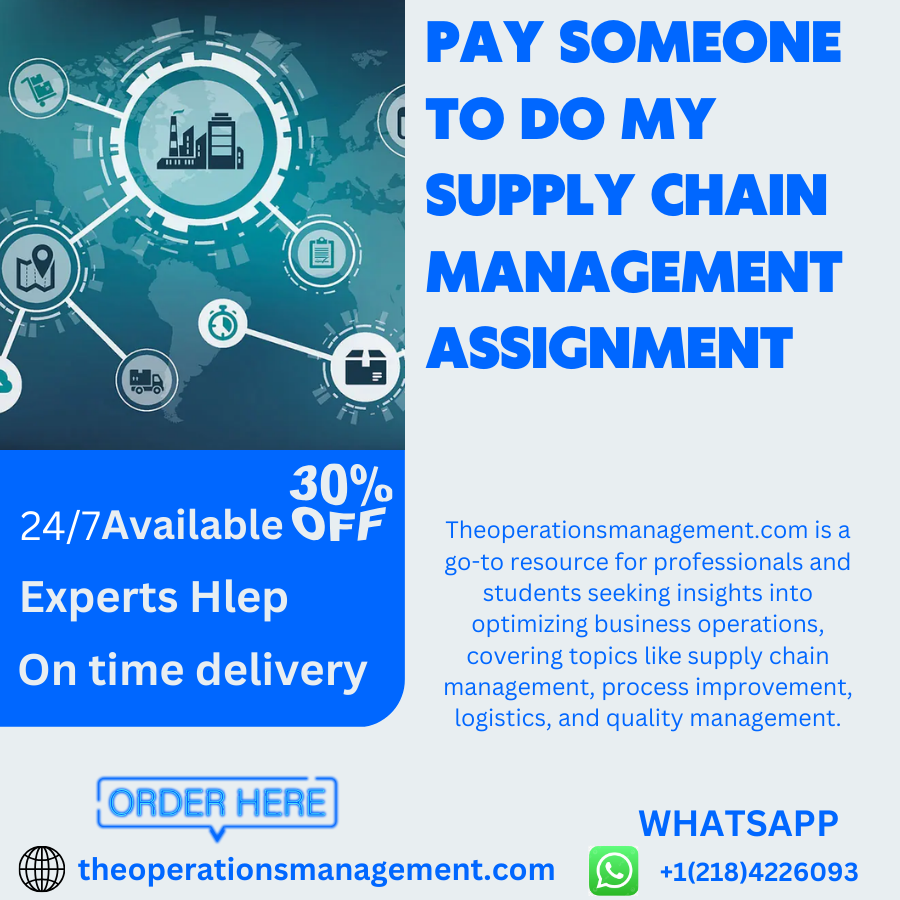 Supply Chain Management Assignment Help | Hire Someone To Do My ...